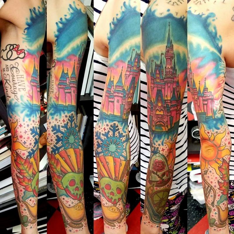 Disney Sleeve By Jesse Neumann Tattoonow