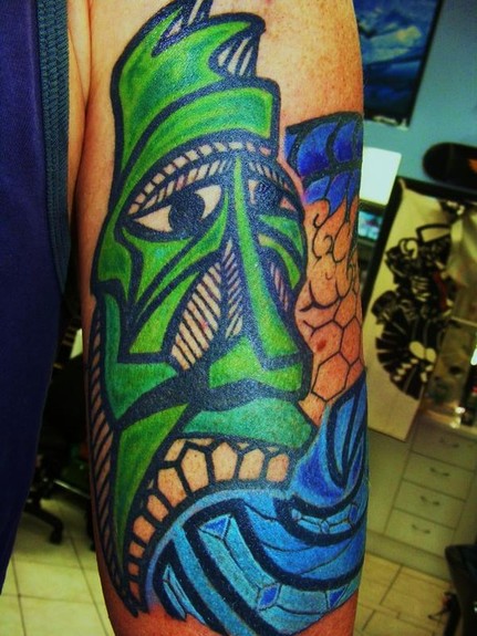 Tattoos - Tiki Head Tattoo - 49429