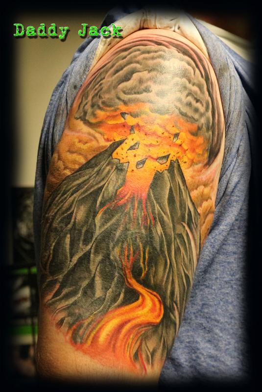 Volcano Eruption Tattoos