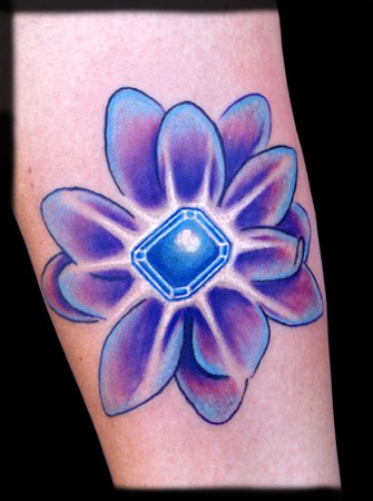 Jeff Johnson Tattoo : Tattoos : Misc : Jeweled Flower