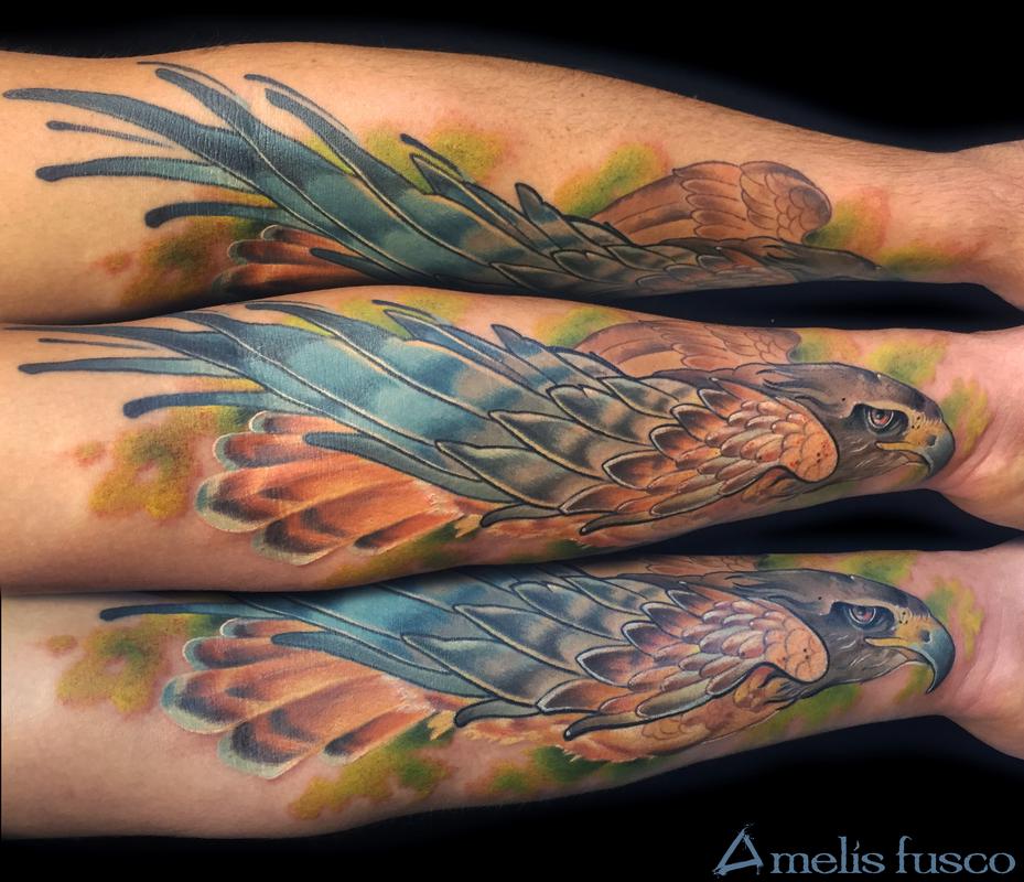 diving hawk by Melissa Fusco : Tattoos