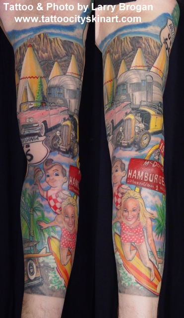 Paradise Tattoo Gathering : Tattoos : Original Art : Route 66 The ...
