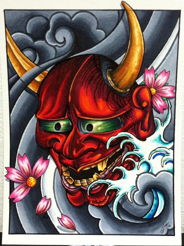 Hannya Mask by Justin Mariani : Tattoos