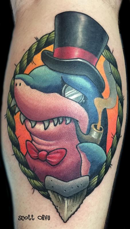Dapper Shark by Scott Olive: TattooNOW