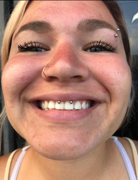Facial piercings by Katie Heisler : Body Piercing